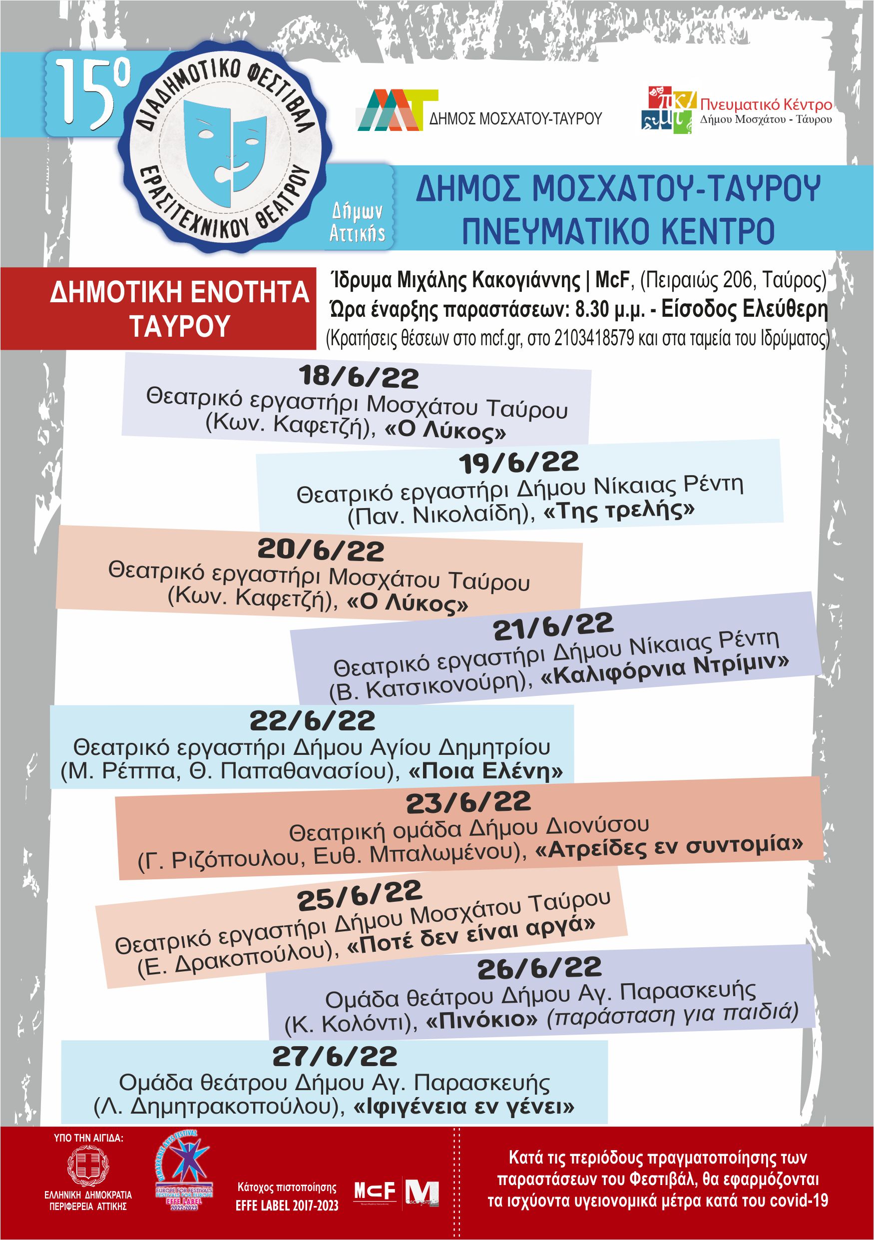 Το Διαδημοτικό Φεστιβάλ Ερασιτεχνικού Θεάτρου στηρίζει τη σύγχρονη ...